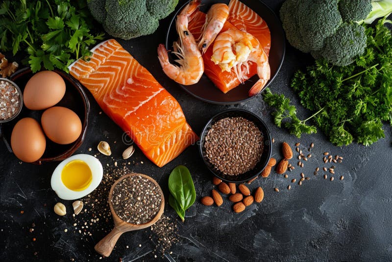 Products that Contain Omega 3. Selective Focus Stock Photo - Image of ...