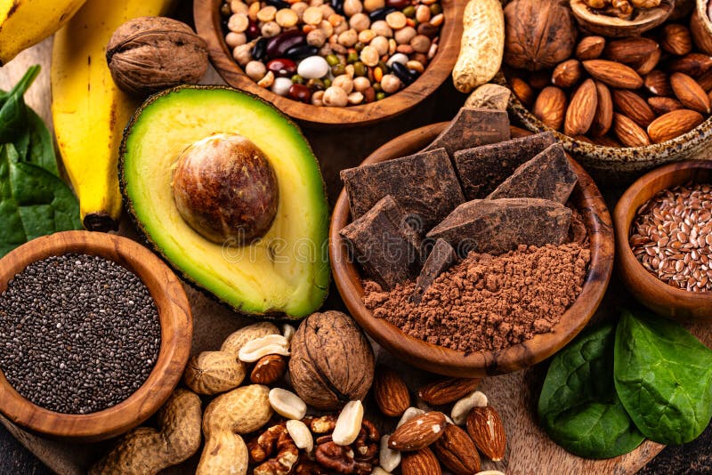 Products Containing Natural Magnesium Mg Stock Photo - Image of ...