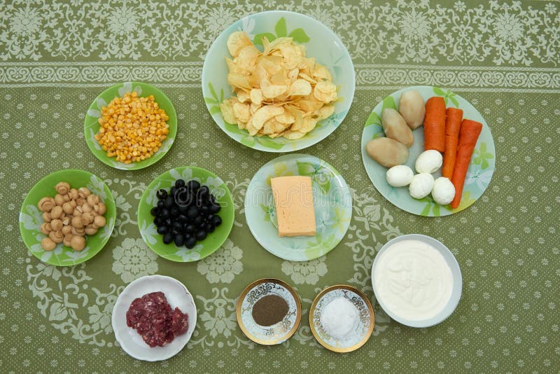 Products for Cooking Delicious Food Preparation Stock Photo - Image of ...