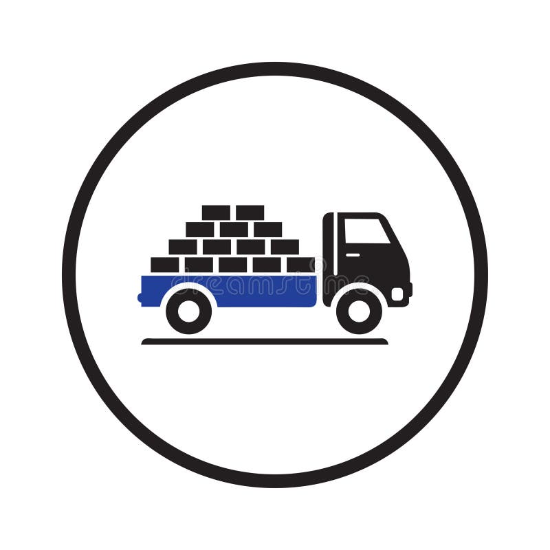 Products delivery van icon stock vector. Illustration of product ...