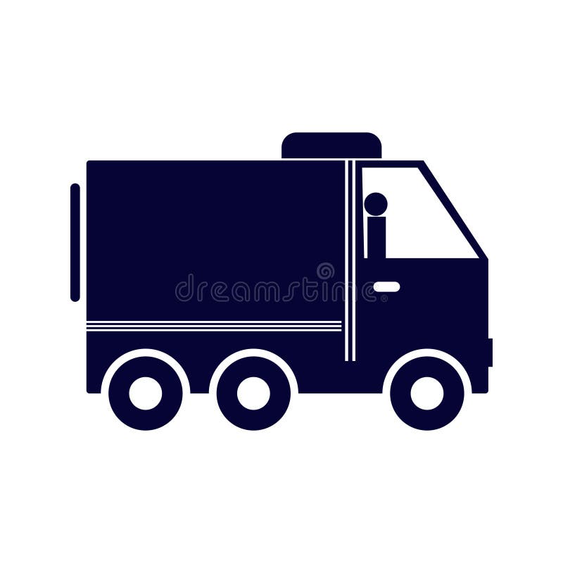 Products delivery van icon stock vector. Illustration of trucking ...