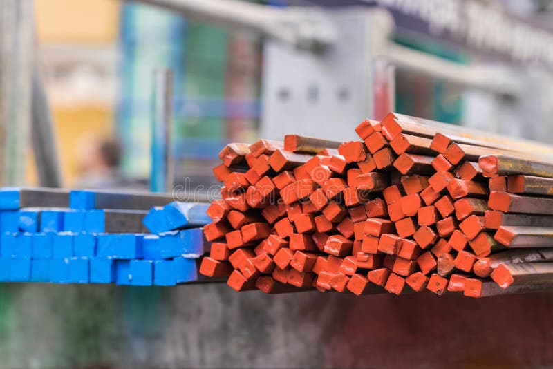 Products Made of Ferrous Metal of Different Sizes. Metal Square for a ...