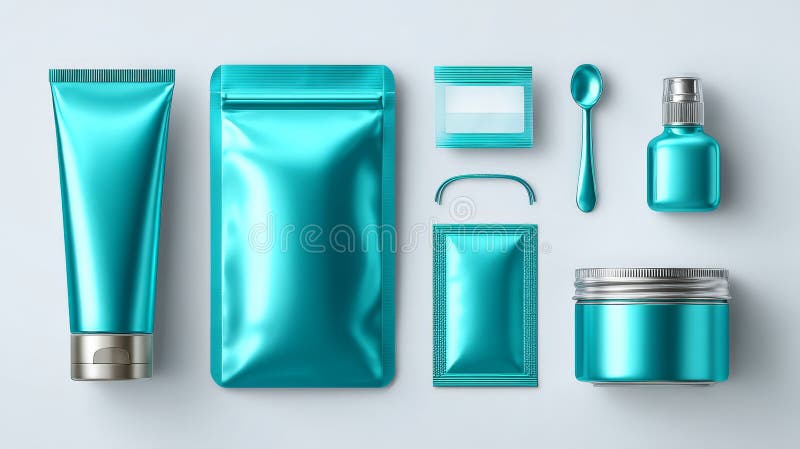 Products are Packaged in a Range of Blue Plastic Containers of ...