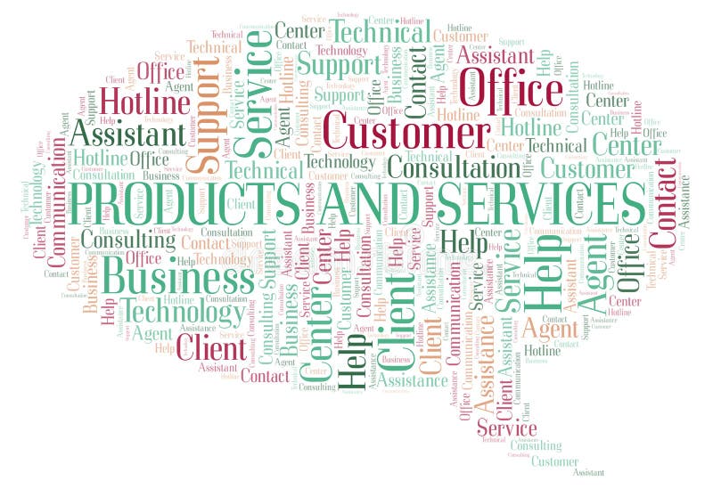 Products and Services Word Cloud. Stock Illustration - Illustration of ...