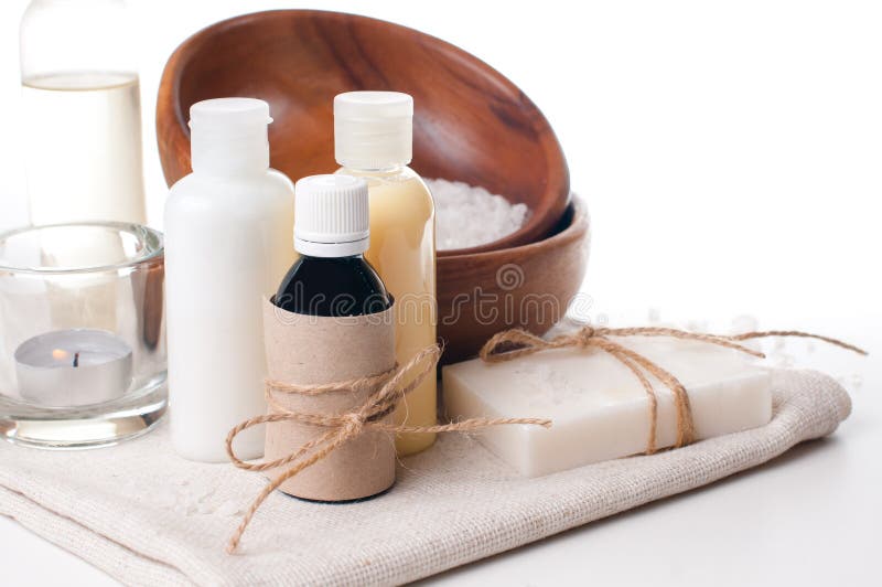 Products for Spa, Body Care and Hygiene Stock Photo - Image of clean ...