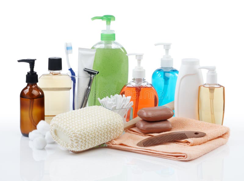 Produits D'hygiène Personnelle Photo stock - Image du bouteille, talc ...