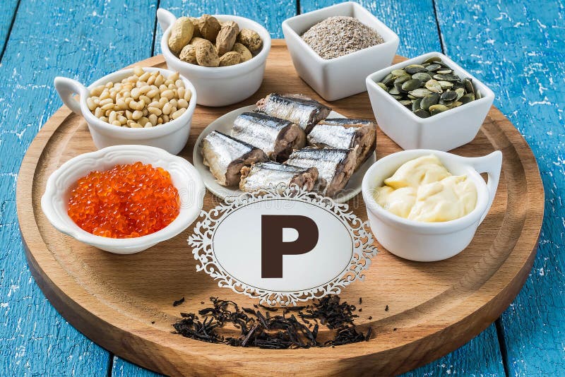 Produkte, Die Phosphor (P) Enthalten Stockfoto - Bild von kaviar ...