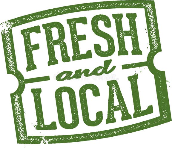 Produto fresco e local ilustração do vetor. Ilustração de alimento ...