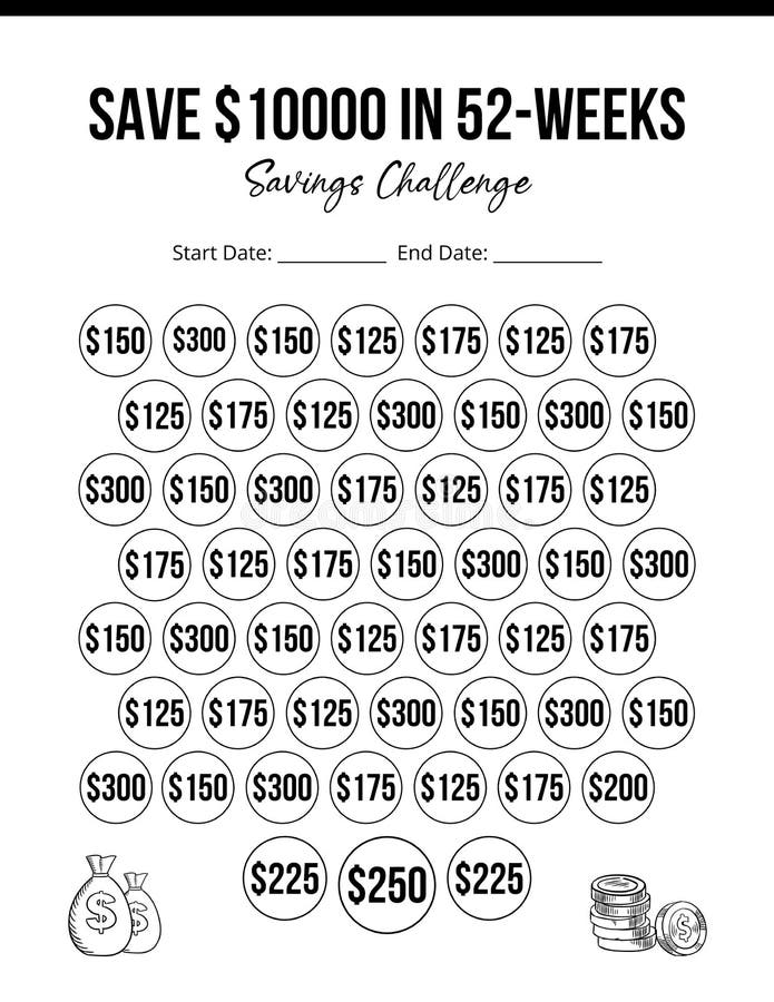Save Money Challenge, Save 1k in 52 Weeks Savings Challenge, Monthly ...