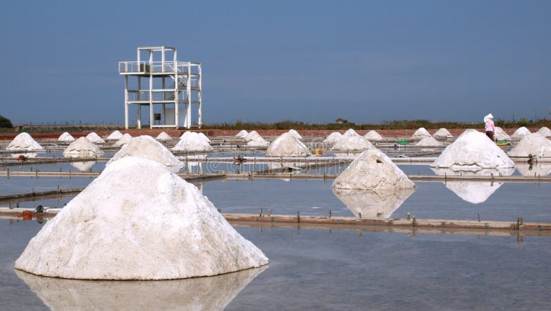 Produzione Di Sale Del Mare Fotografia Stock - Immagine di sale, acqua ...