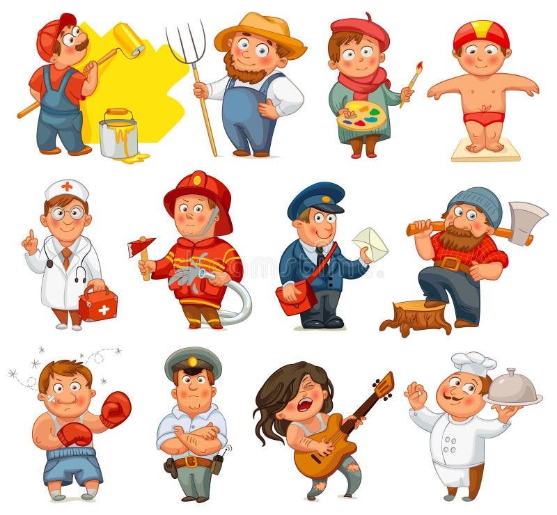 Colección De Las Profesiones Ilustración del Vector - Ilustración de ...