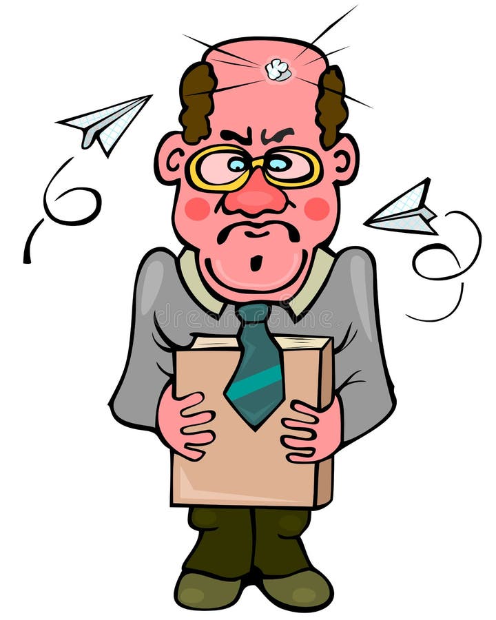 Profesor De La Historieta Con Preguntas Ilustración del Vector ...