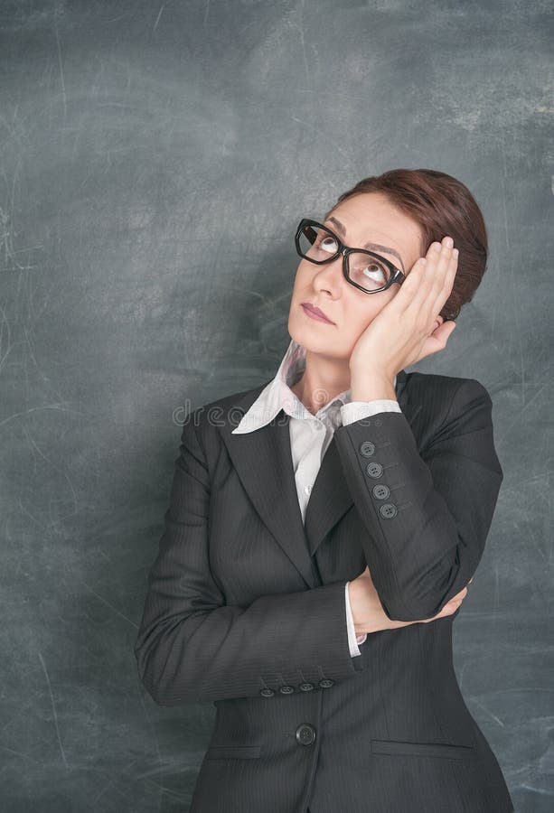 Profesor pensativo foto de archivo. Imagen de anteojos - 32749484