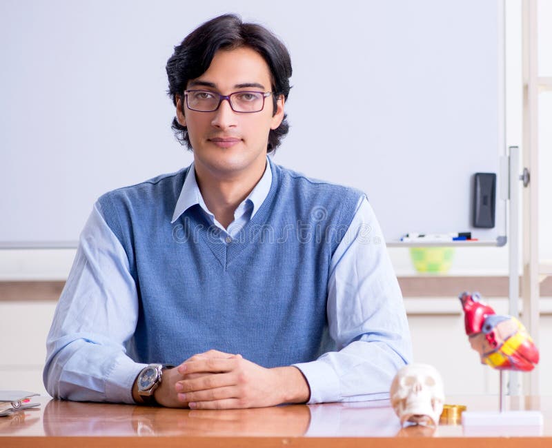 Profesora Joven Docente Anatomía Foto de archivo - Imagen de ciencia ...