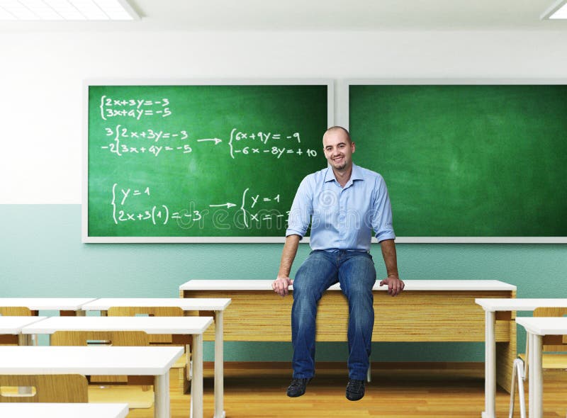Portrait De Jeune Professeur Avec Des Livres Regarder L'appareil-photo ...