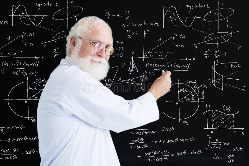 Professeur de maths image stock. Image du caucasien, graphique - 66754525
