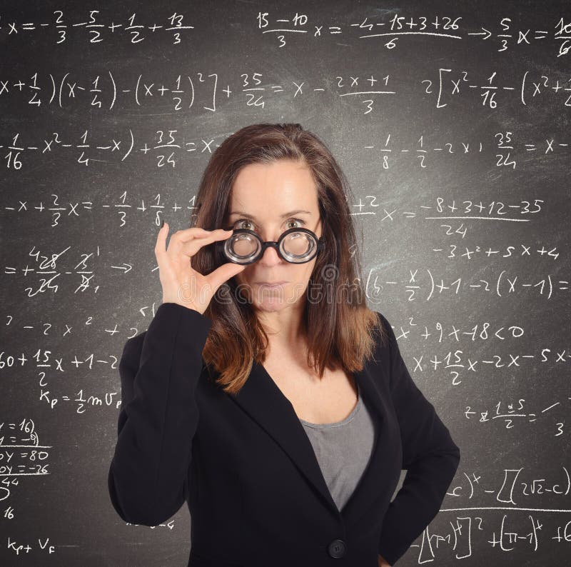 Professeur de maths image stock. Image du apprenez, fonctionnement ...