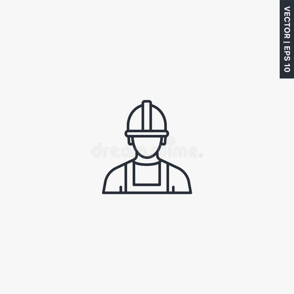 Profession Builder, Linear Style Sign for Mobile Concept and Web Design ...
