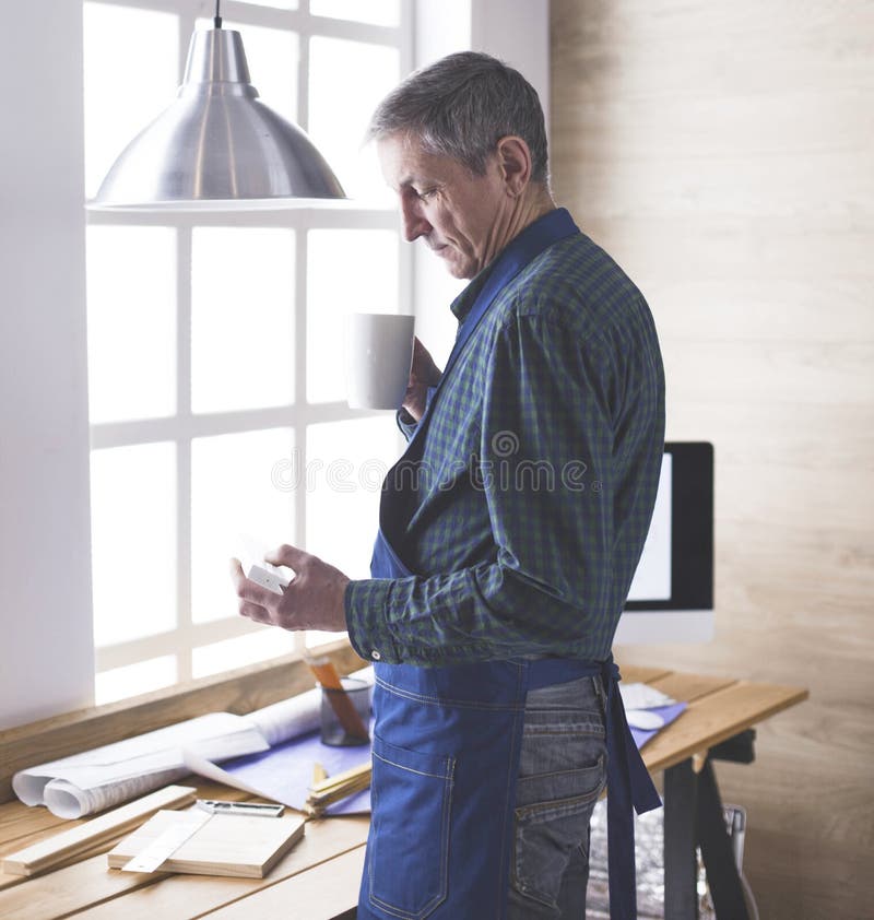 Profession, Carpentry, Woodwork and People Concept - Carpenter Testing ...