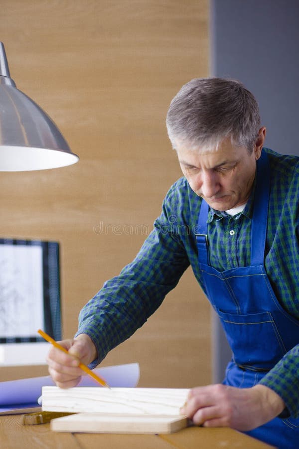 Profession, Carpentry, Woodwork and People Concept - Carpenter Testing ...