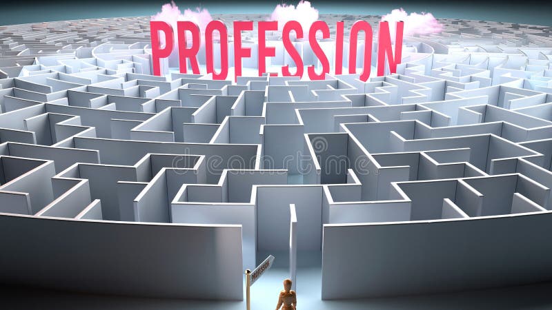 Profession and a Complicated Path To it Stock Illustration ...
