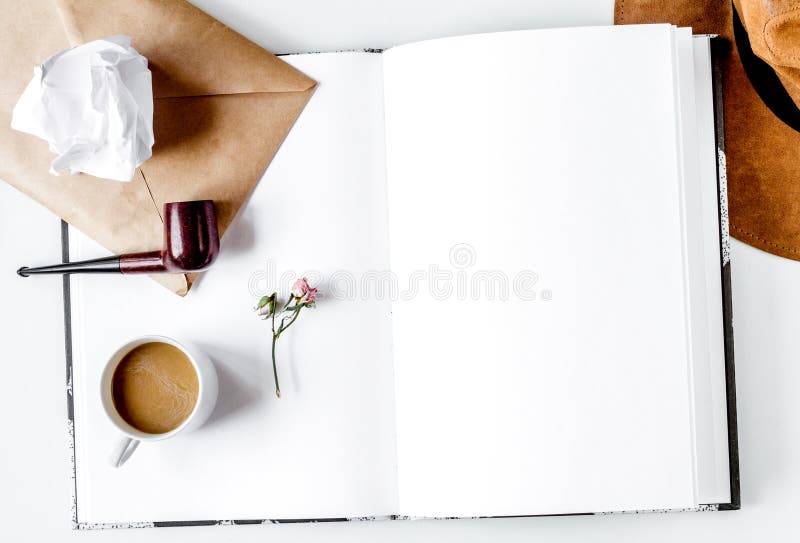 Profession Concept with Writer Tools on Work Desk Background Top Stock ...