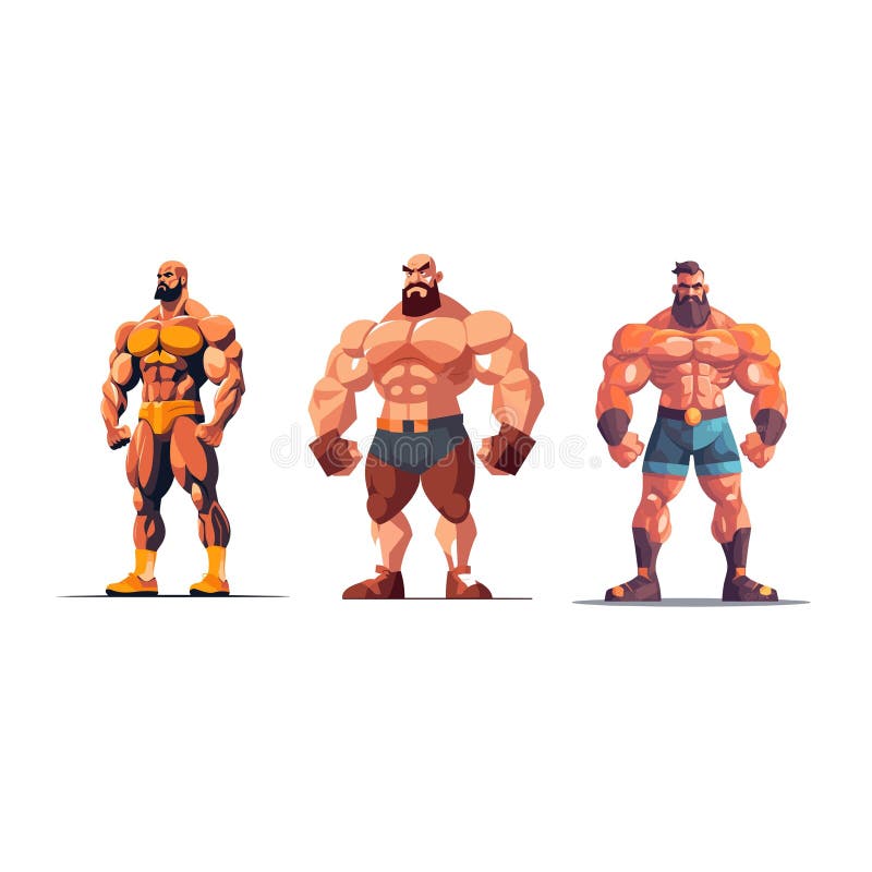 Profession Guard Security Man Body Builder Stock Illustration ...