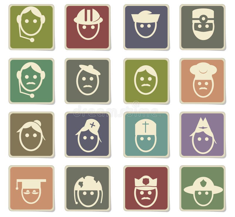 Profession icon set stock illustration. Illustration of icon - 89866146