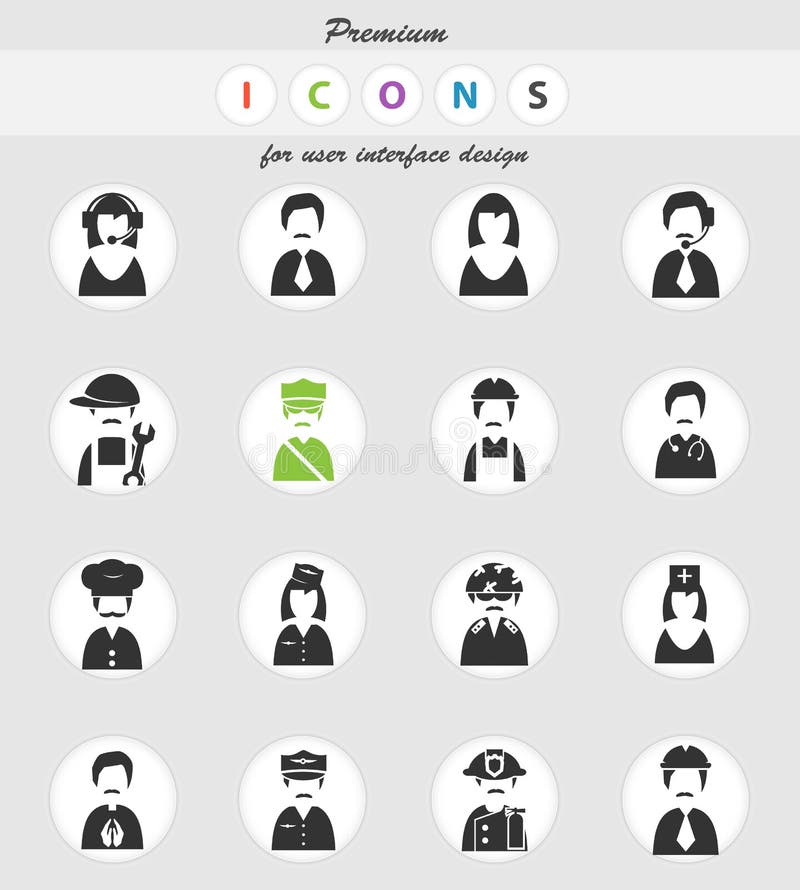 Profession icon set stock vector. Illustration of icons - 122973948 Profession icon set stock vector. Illustration of icons - 122973948
