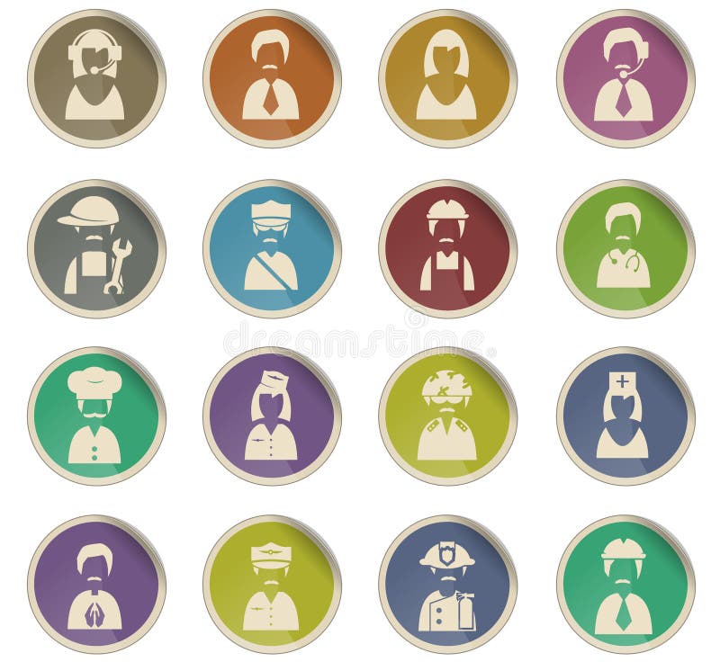 Profession icon set stock vector. Illustration of icon - 123508526