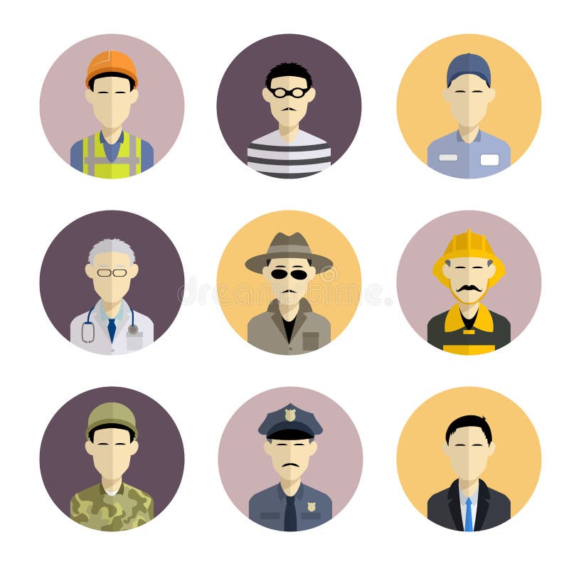 Profession icons stock vector. Illustration of person - 41056008