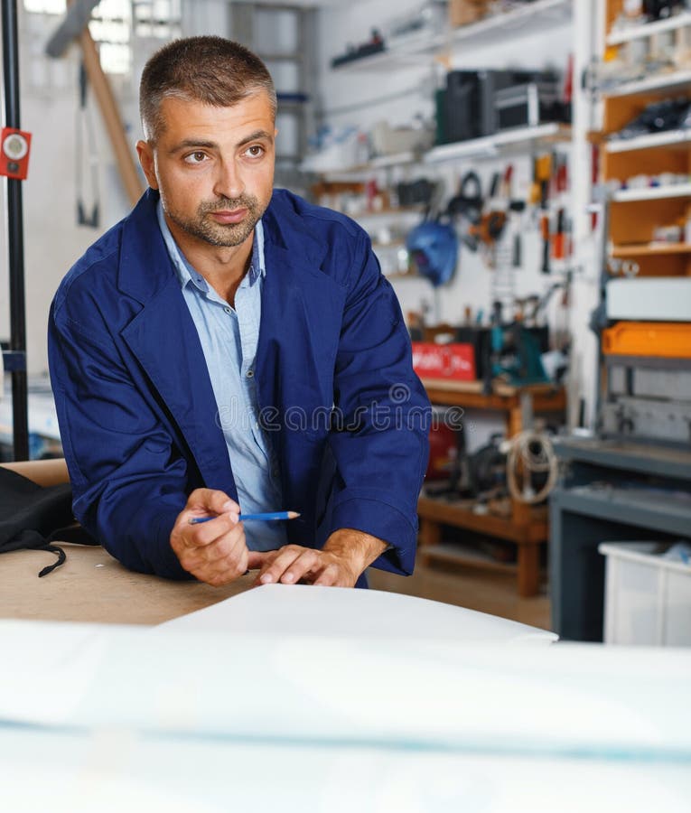 Profession,job,people,workman in Special Clothes with Paper Stock Image ...