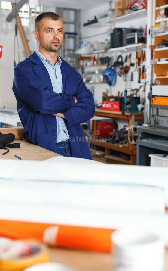 Profession,job,people,workman in Special Clothes with Paper Stock Image ...