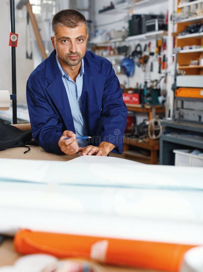 Profession,job,people,workman in Special Clothes with Paper Stock Photo ...