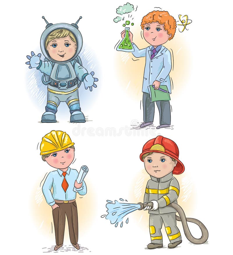 Professions kids set 1 stock vector. Illustration of racing - 30632740