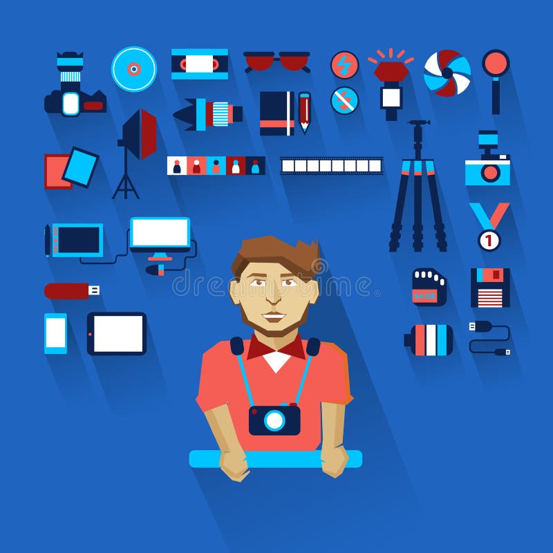 Profession of People. Flat Infographic. Stock Vector - Illustration of ...
