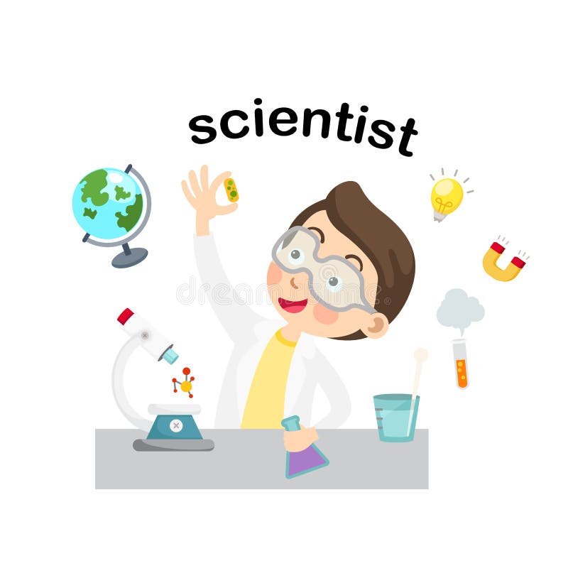 Profession Scientist Illustration Stock Vector - Illustration of pages ...