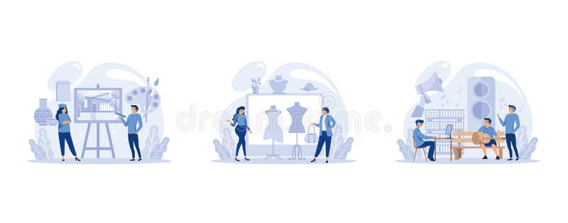 It Profession Set Programmer Write Software And Create Code For Computer Stock Illustration 4465