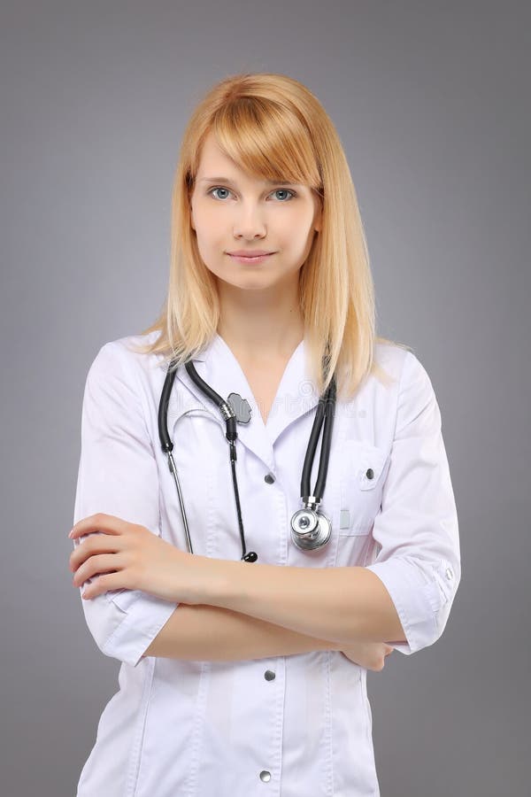 Profession, a woman doctor stock image. Image of computer - 69828091