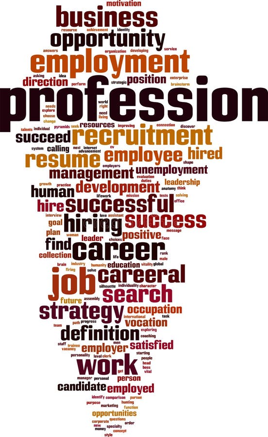 Profession word cloud stock vector. Illustration of hired - 177579934