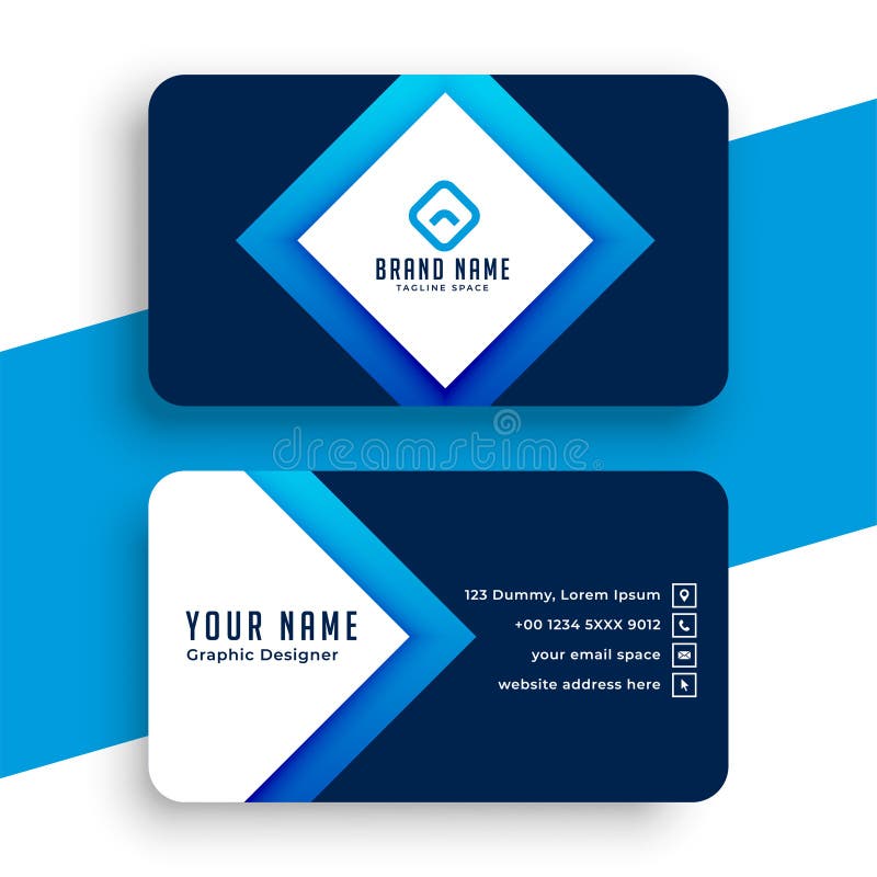 Blue Professional Visiting Card Stock Illustrations – 1,717 Blue ...