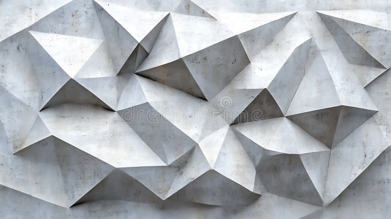 Abstract Concrete Wall Design with Geometric Triangular Forms Stock ...