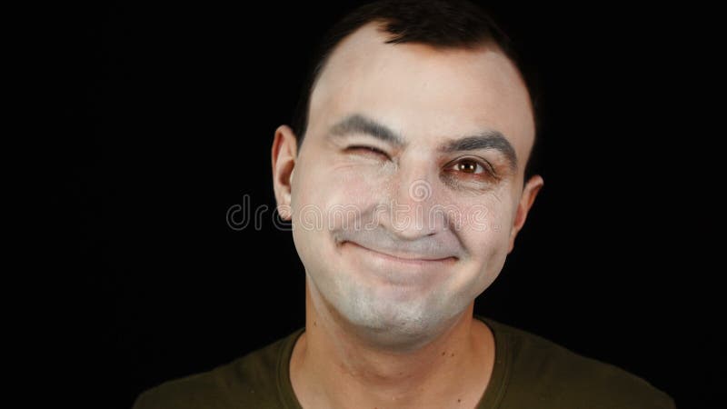 Professional Actor Performs Emotions of Disgust in Studio Stock Video ...