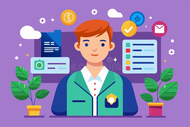 A Professional Admin Organizes Various Digital Tasks while Surrounded ...