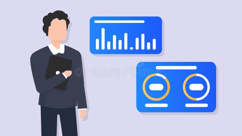 Professional Analyst with Infographic Elements for Business Analytics ...