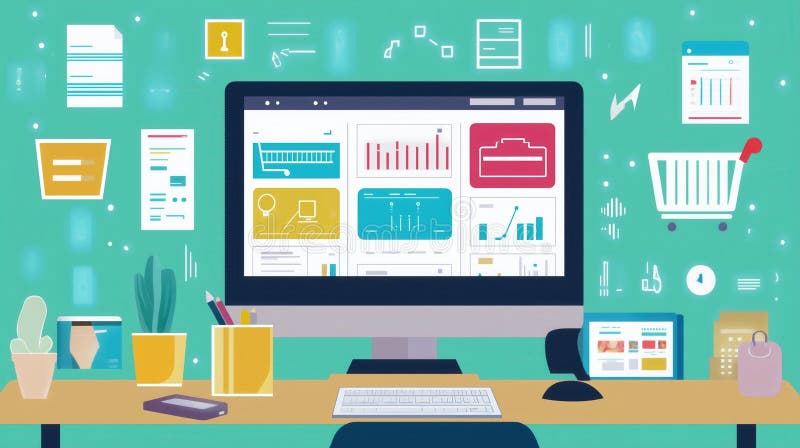 Analyzing Business Data Trends Office Environment Digital Analytics ...