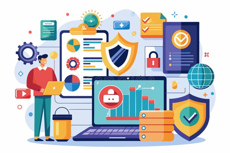 Professional Analyzes Data Trends Stock Illustrations – 739 ...