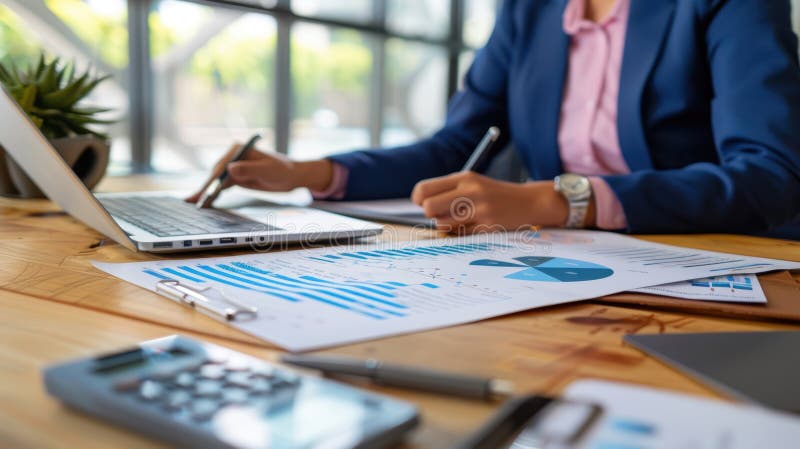 The Professional Analyzing Data. AI Generated Stock Image - Image of ...