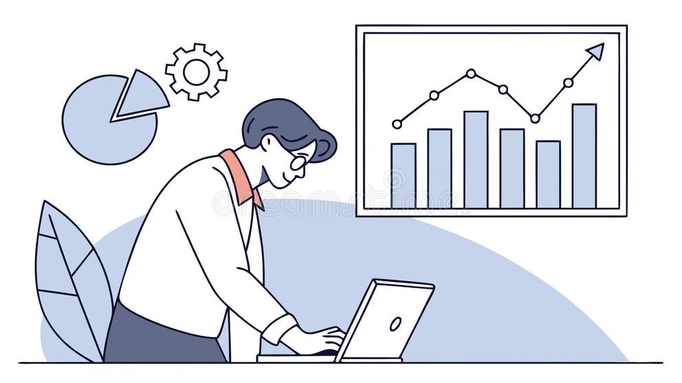 Professional Analyzing Data Charts Stock Illustrations – 9,044 ...