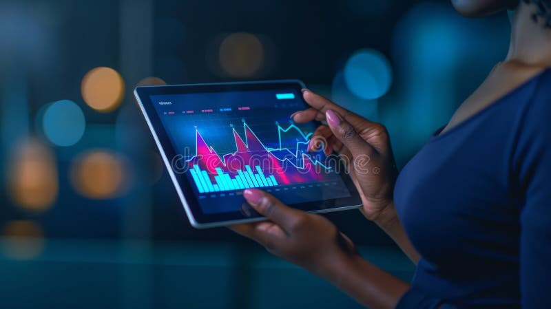 Professional Analyzing Financial Data.AI Generated Image Stock Image ...